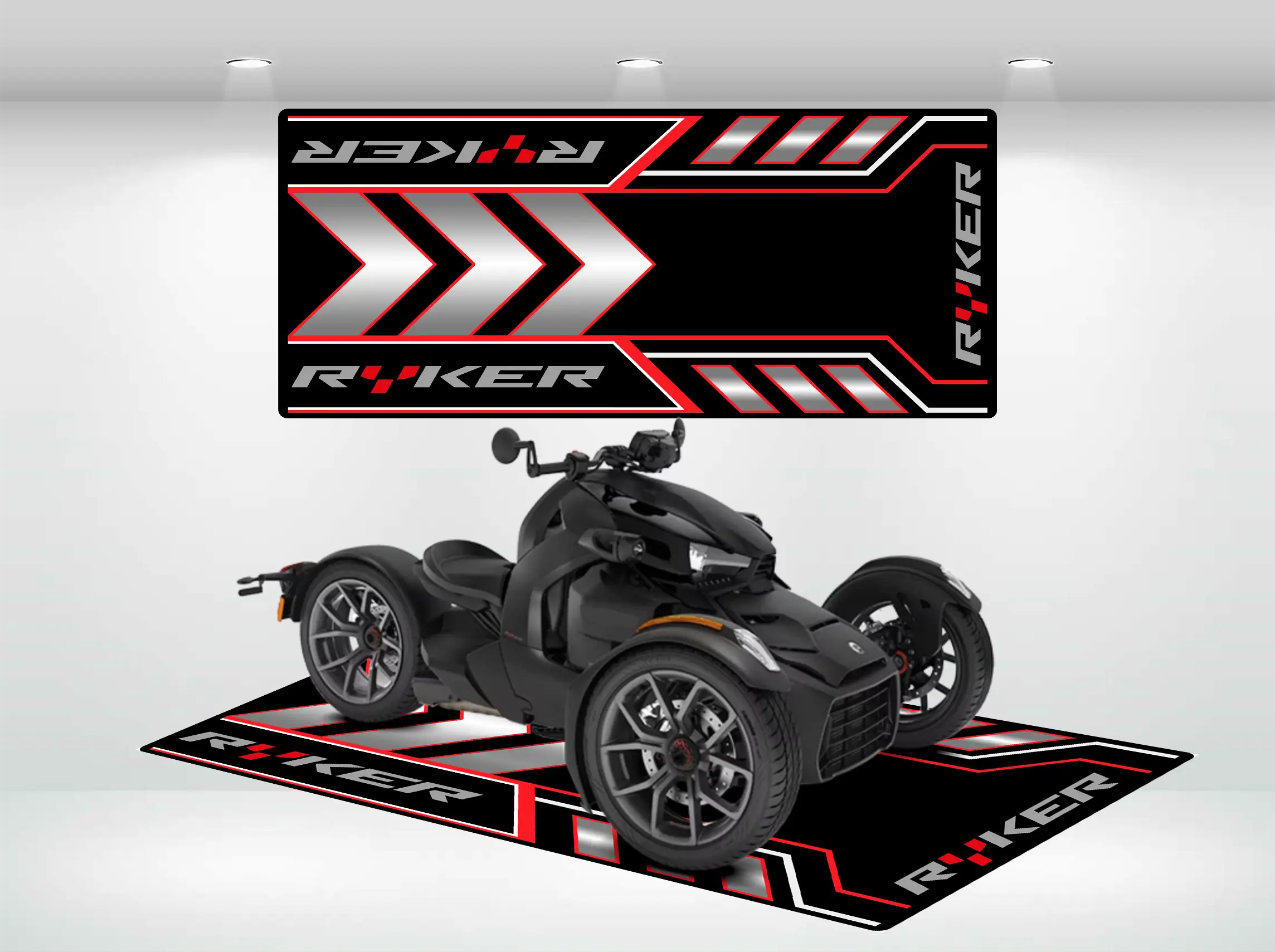 Motorcycle Mat Designed for Ryker - Custom Motorcycle Mat