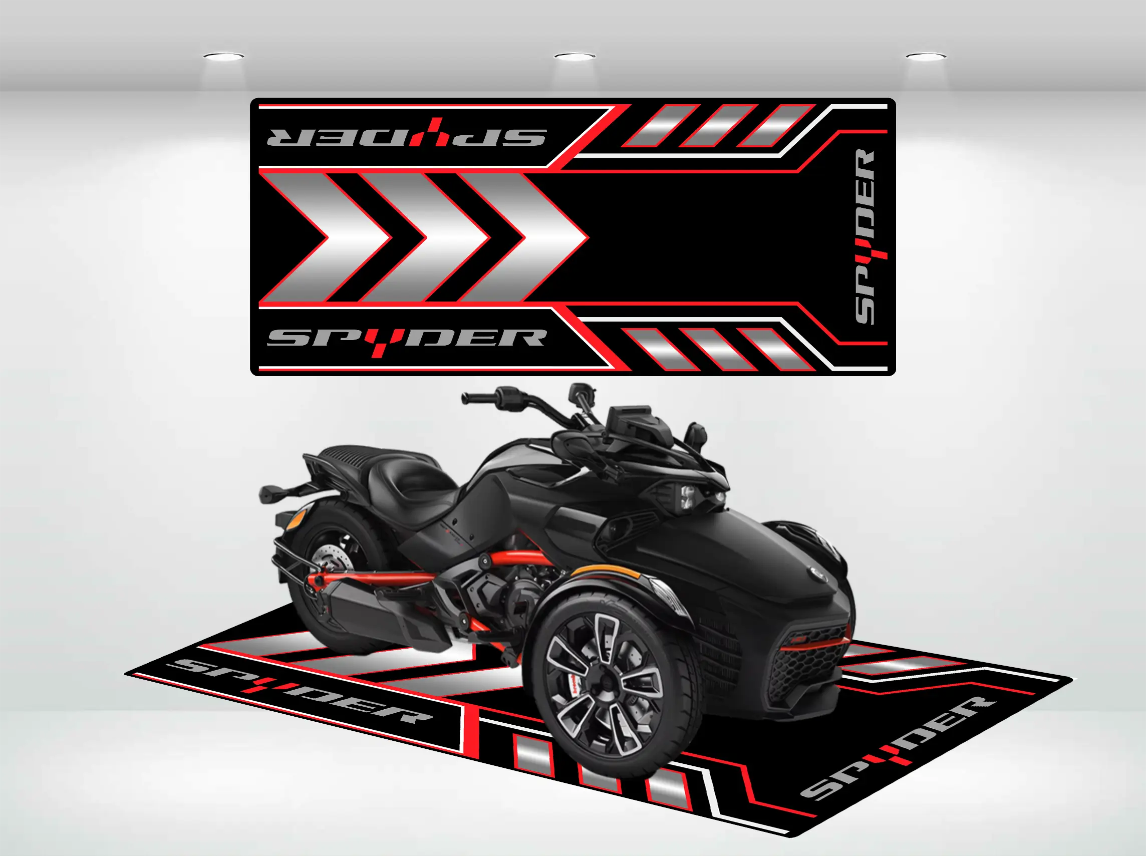Motorcycle Mat Designed for Spyder - Custom Motorcycle Mat