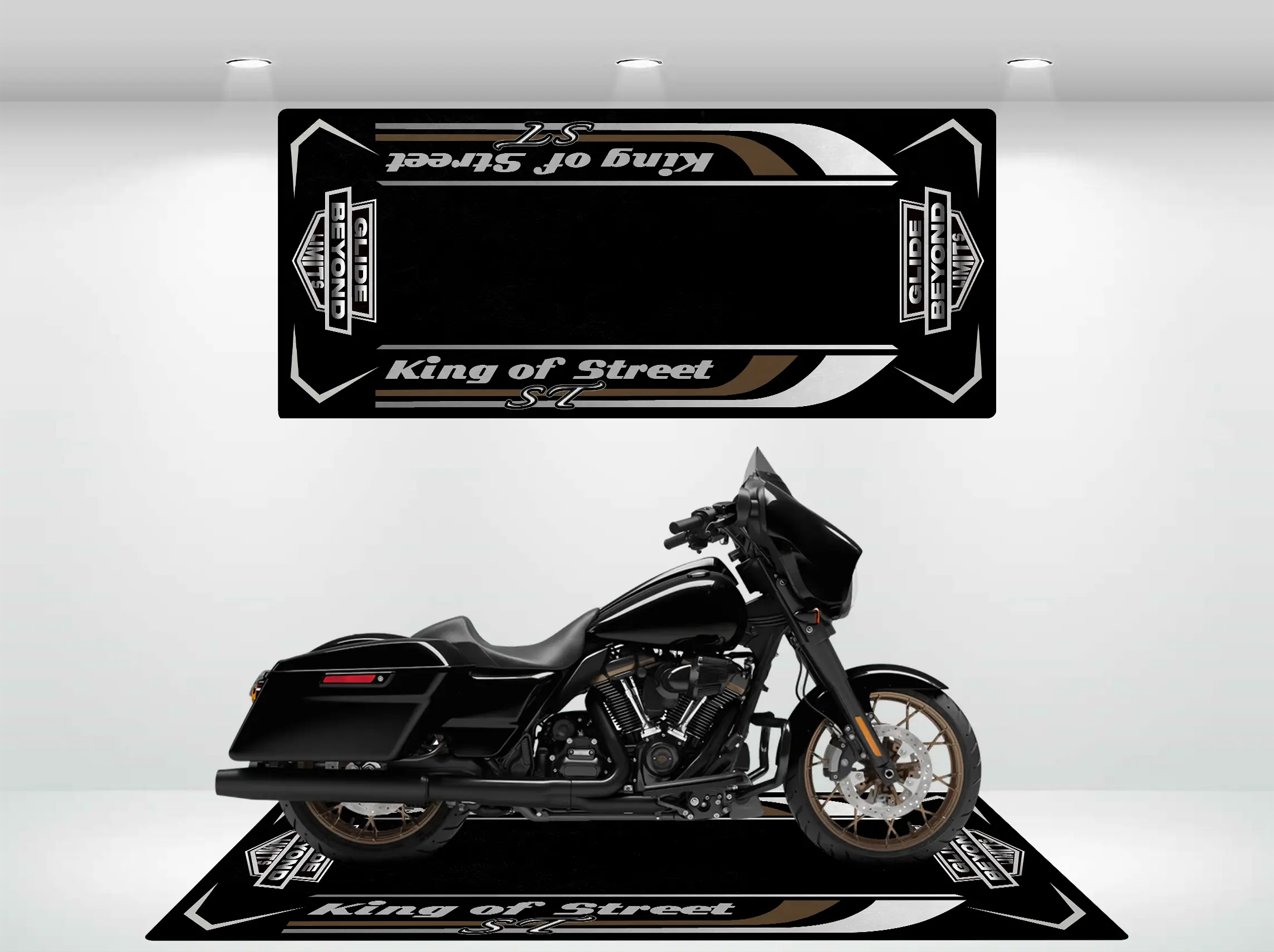 Motorcycle Mat for King of Street ST - Keep Your Garage Organized