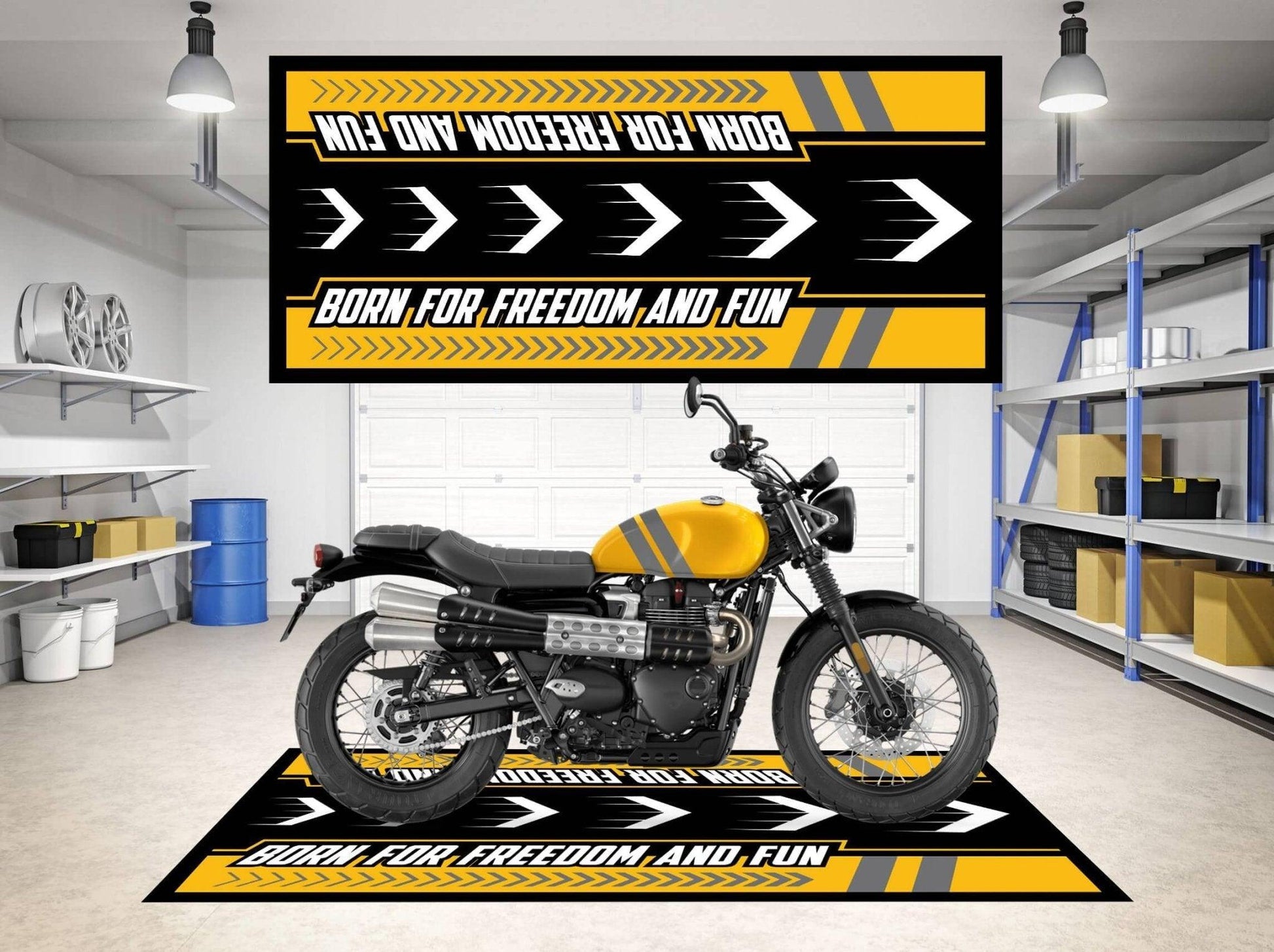 Designed Motorcycle Mat for Triumph - Motorcycle Mat